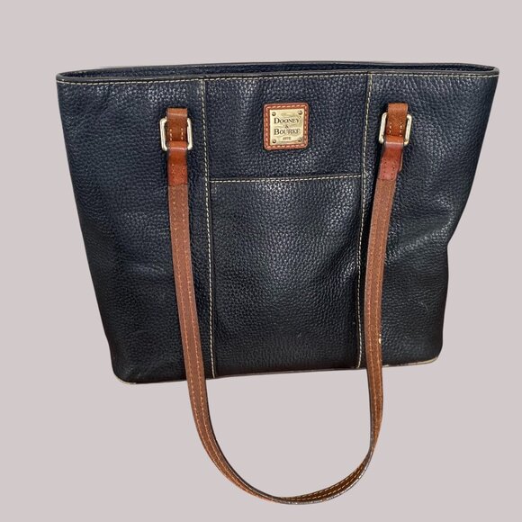 Dooney & Bourke | Bags | Dooney Bourke Black Pebble Leather Tote | Poshmark